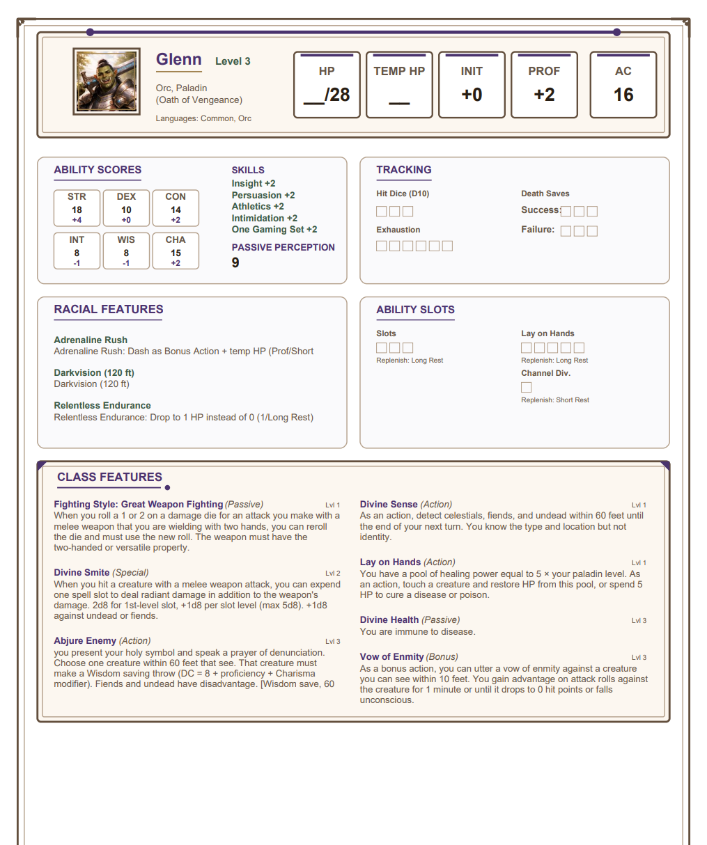 HexSheet - Free D&D 5e Character Sheet Manager